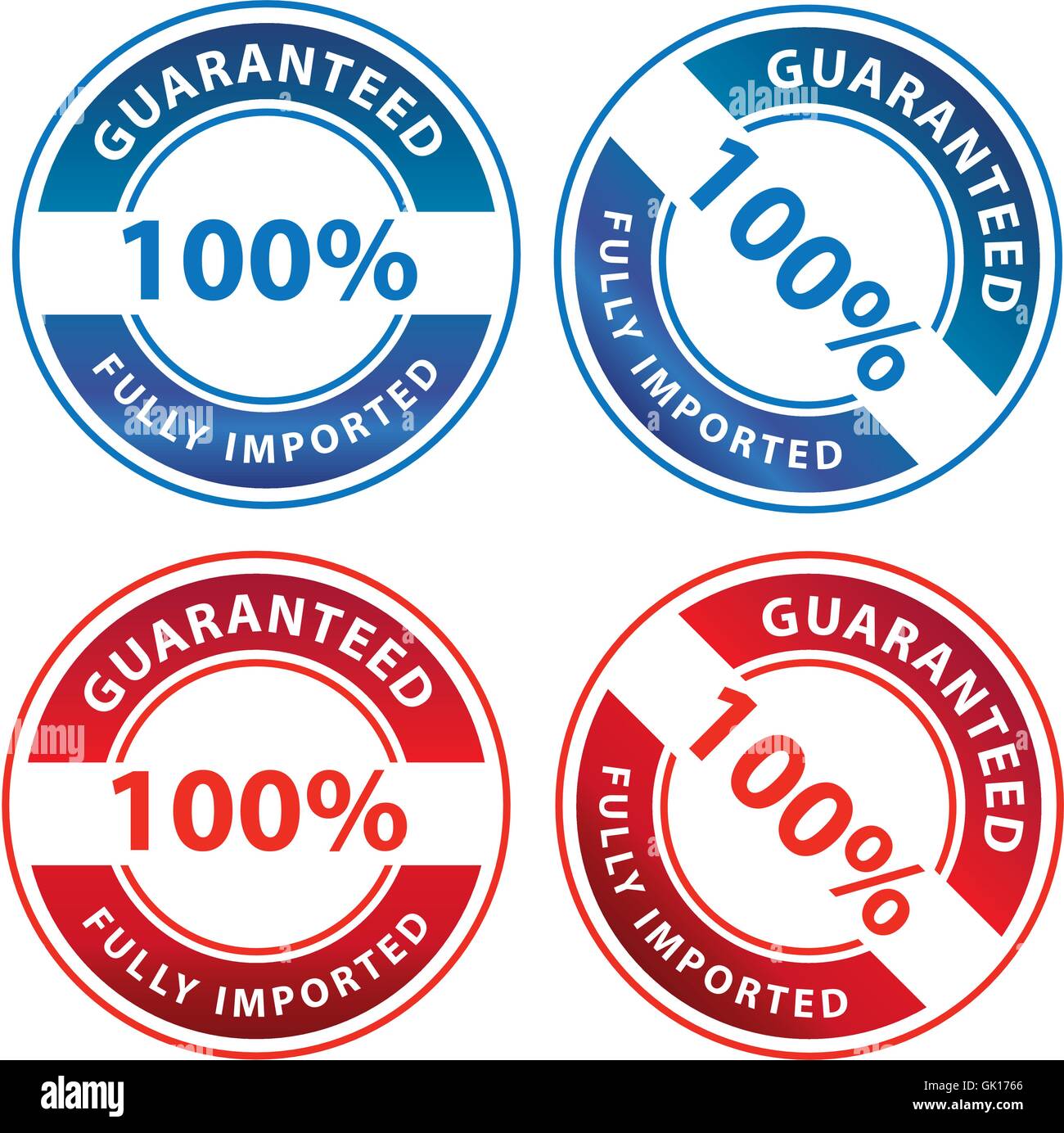 Guaranteed 100% Fully Imported Stamp Stock Vector Image & Art - Alamy