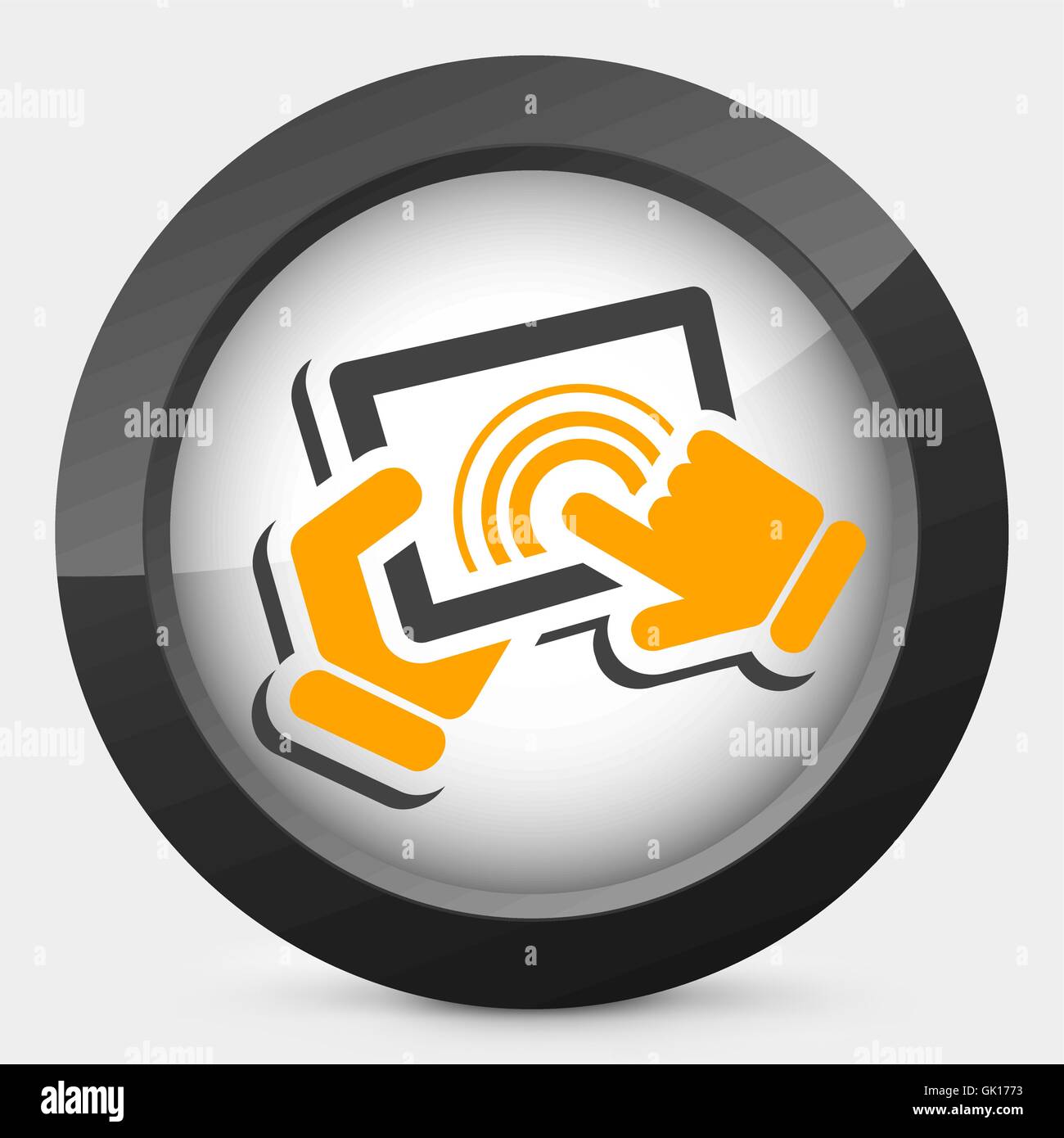 Finger tablet touch Stock Vector Images - Alamy