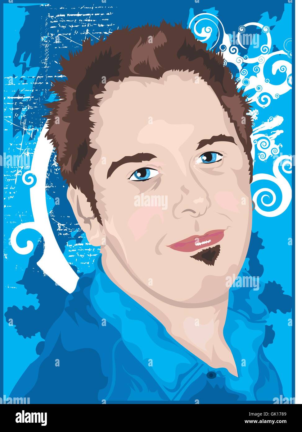 Portrait of a man smiling Stock Vector Images - Alamy