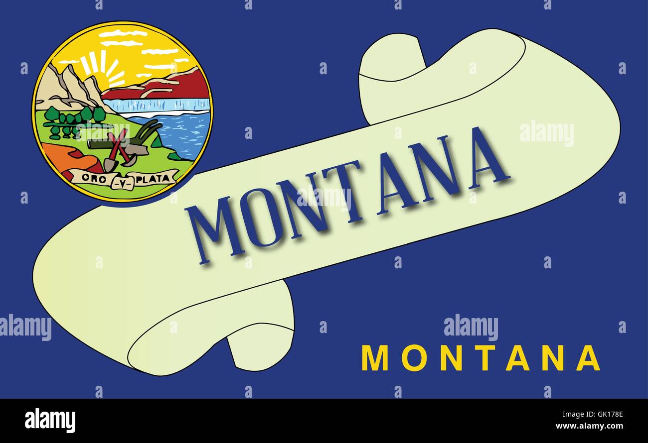 Montana state flag hi-res stock photography and images - Alamy