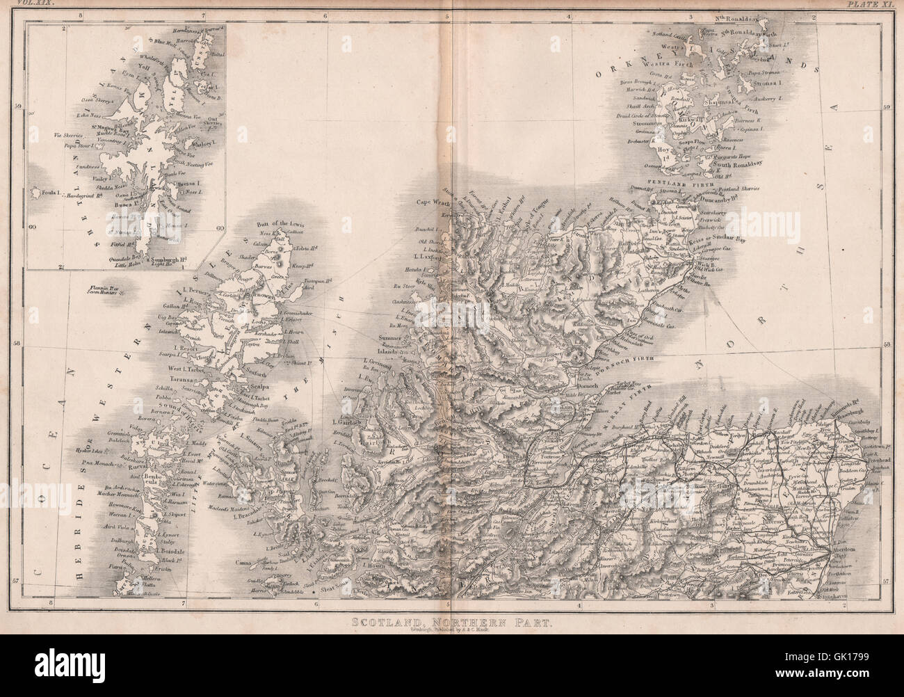 Hebrides map hi-res stock photography and images - Alamy