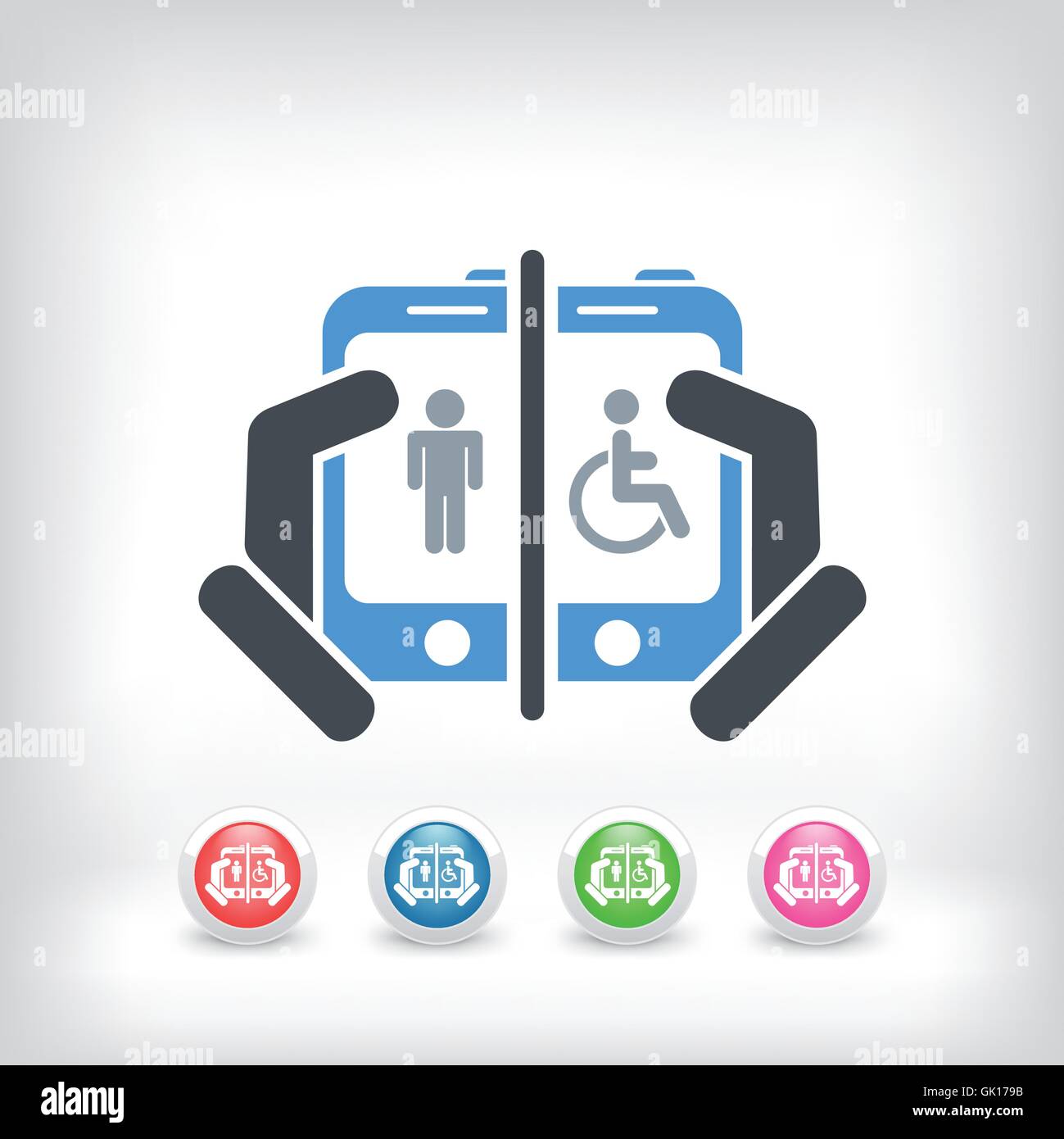 Disabled social network Stock Vector Image & Art - Alamy