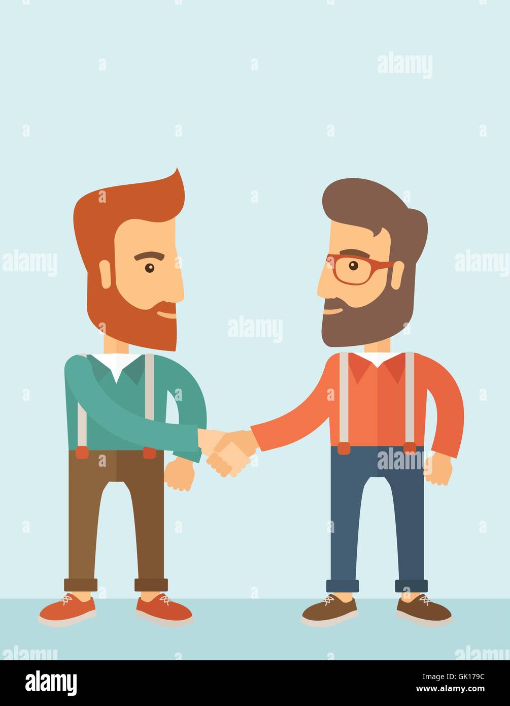 Hands two business partners Stock Vector Images - Alamy