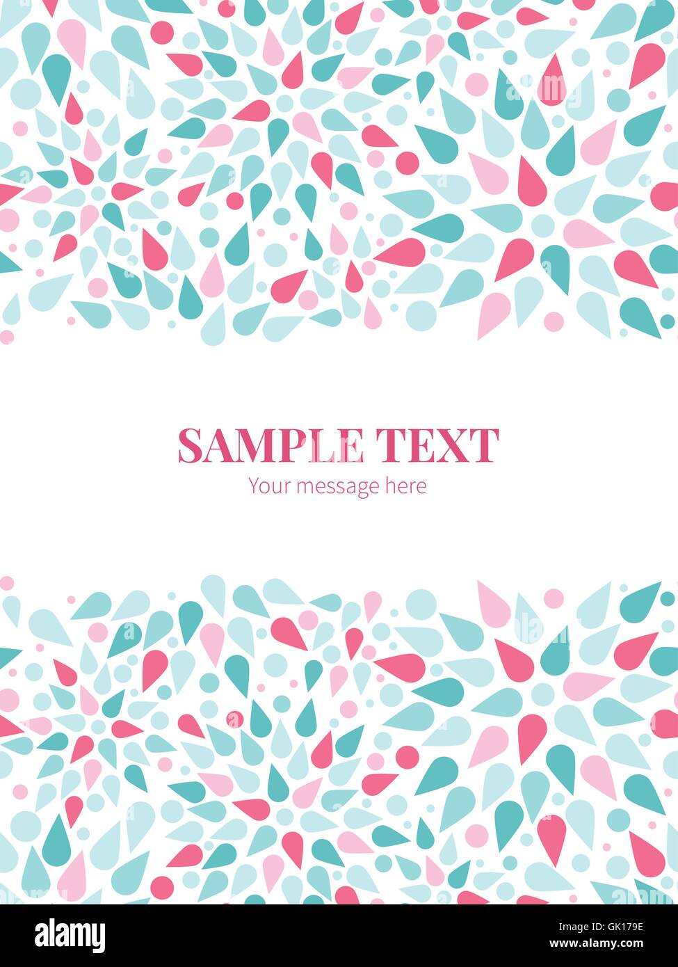 Vector abstract colorful drops vertical double borders frame invitation ...