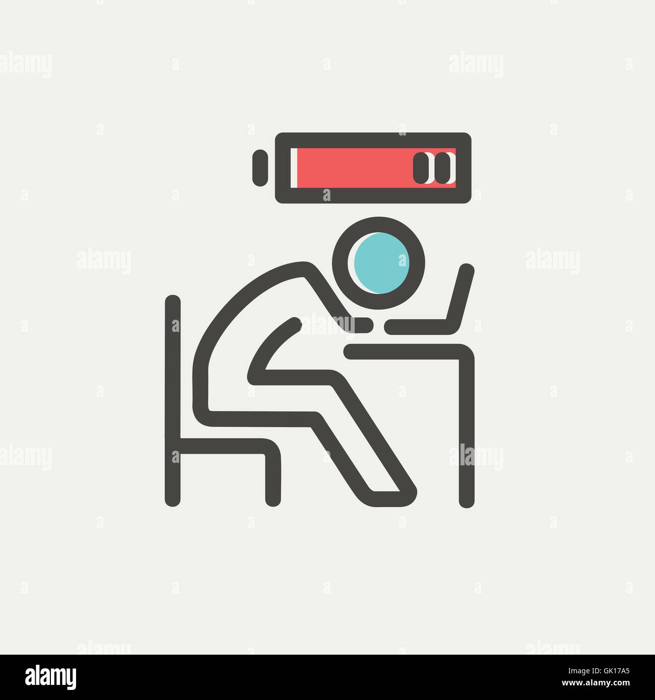 Businessman stress burnout business Stock Vector Images - Alamy