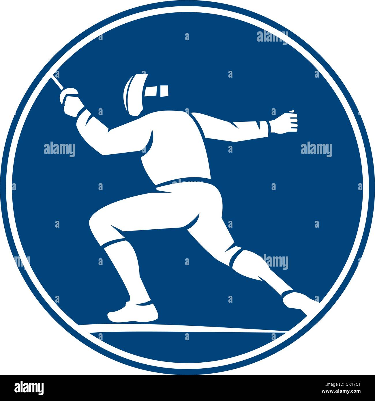 Fencing Side Circle Icon Stock Vector Image & Art - Alamy