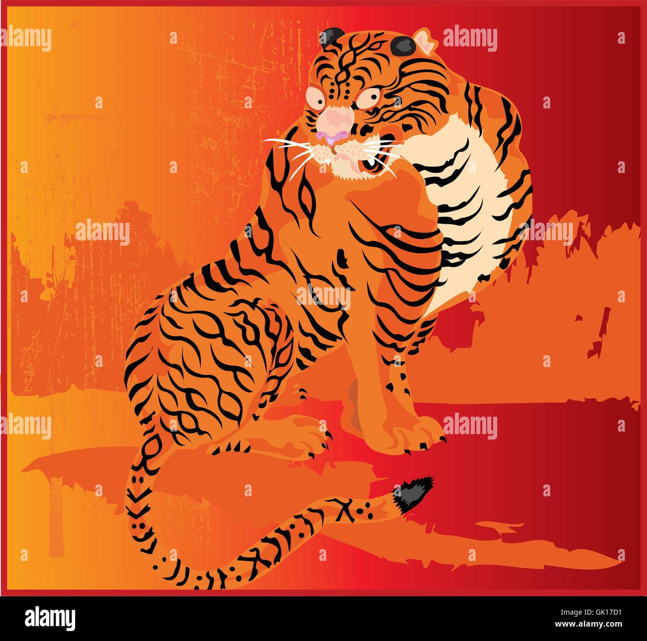 Tiger drawing chinese zodiac Stock Vector Images - Alamy