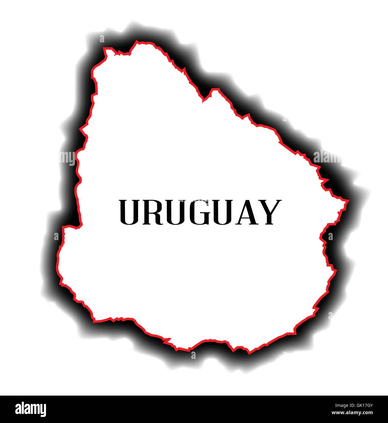 Map of uruguay Stock Vector Images - Alamy