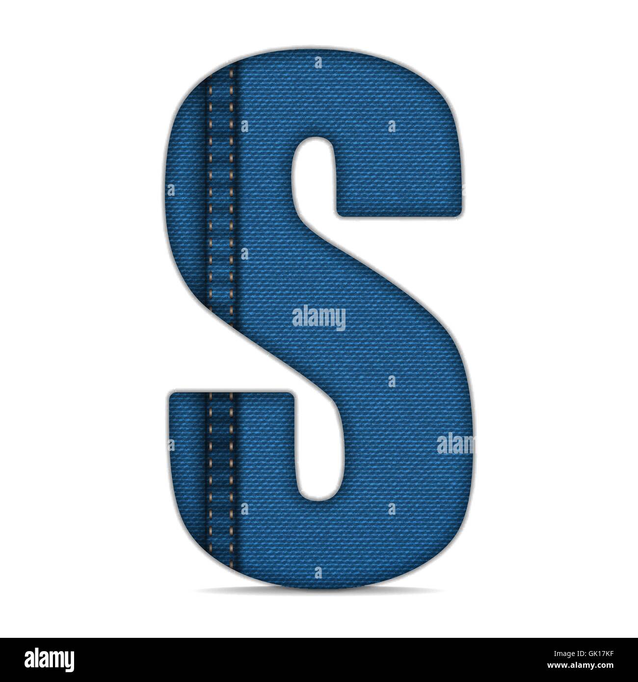 Letter alphabet blue jeans Stock Vector Images - Alamy