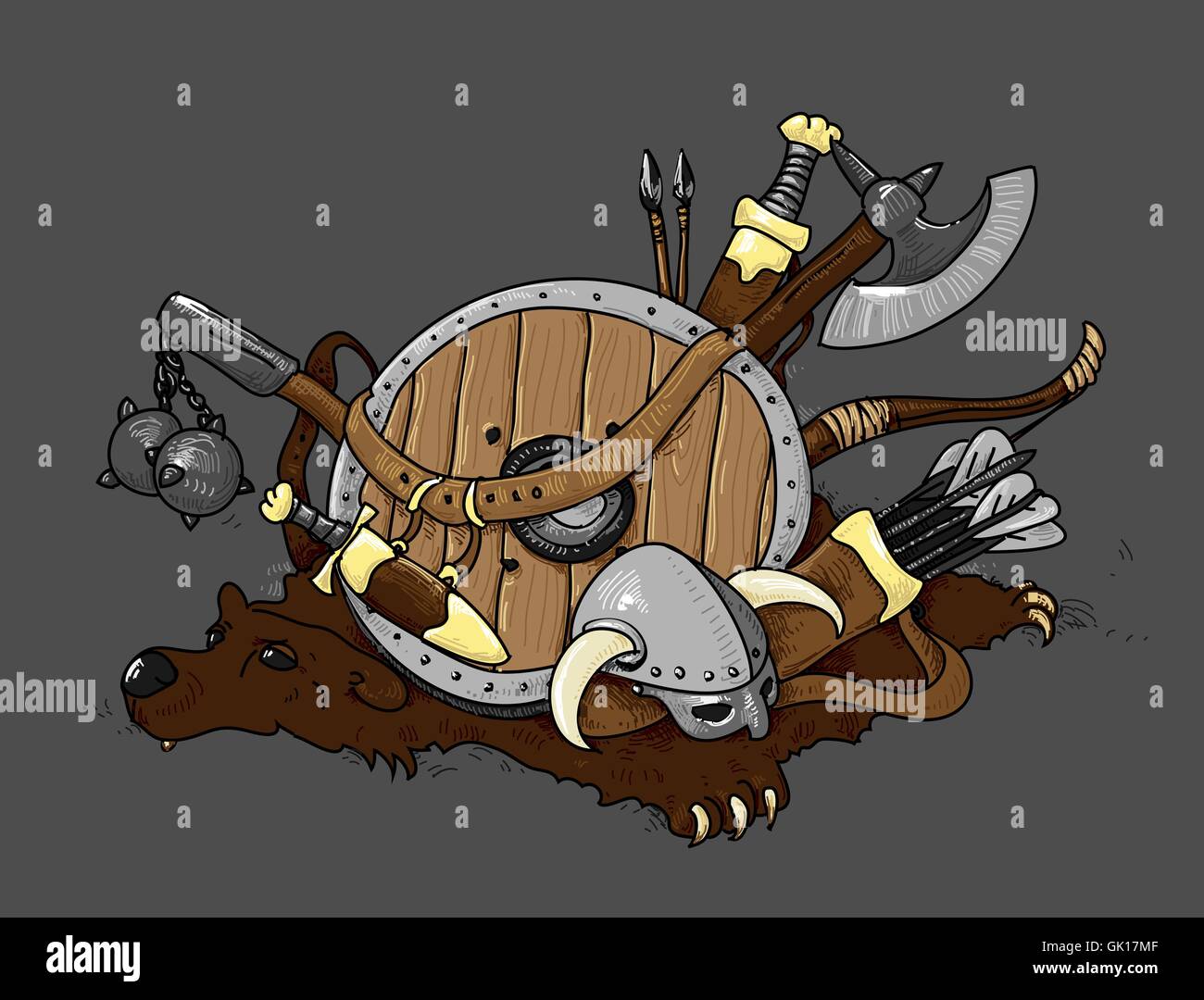 Shield Medieval Hand Drawing Stock Vector Image And Art Alamy