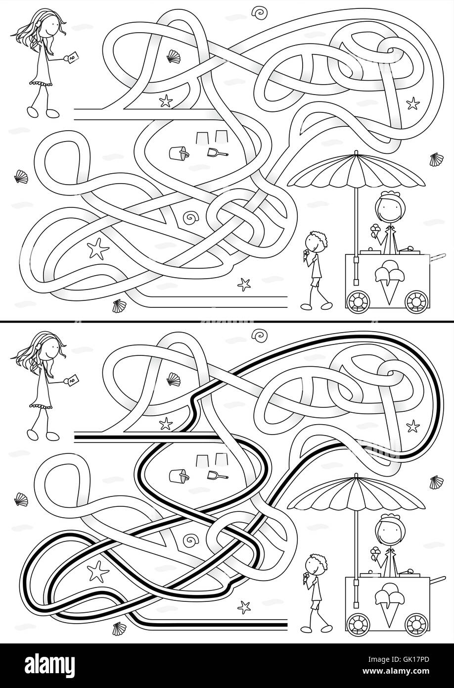 Ice cream maze Stock Vector Image & Art - Alamy
