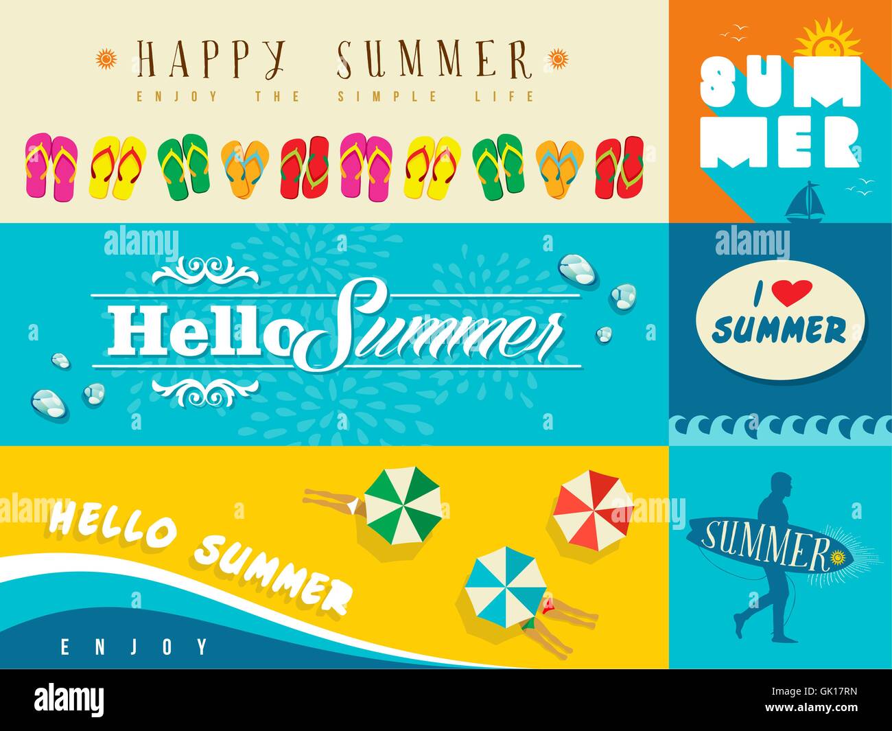 Summer vacation vector banner Stock Vector Images - Alamy