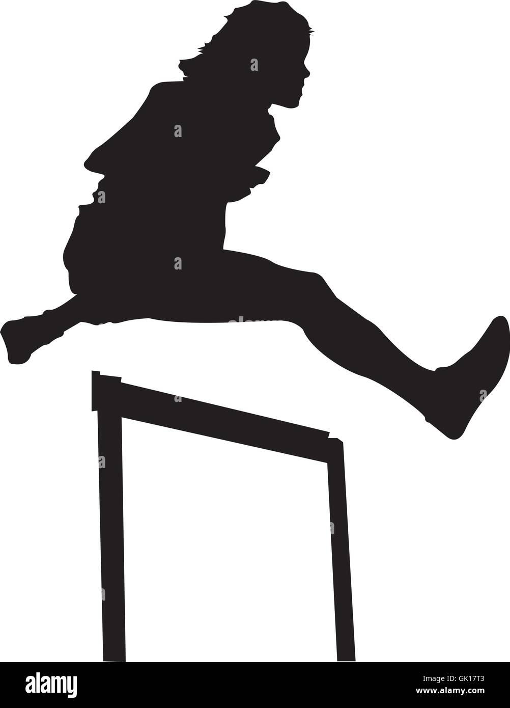 Female runner stretching Stock Vector Images - Alamy