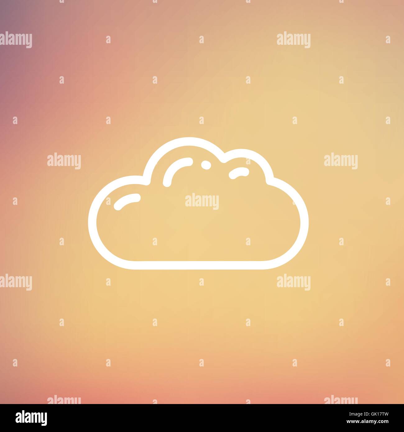 Cloud thin line icon Stock Vector Image & Art - Alamy