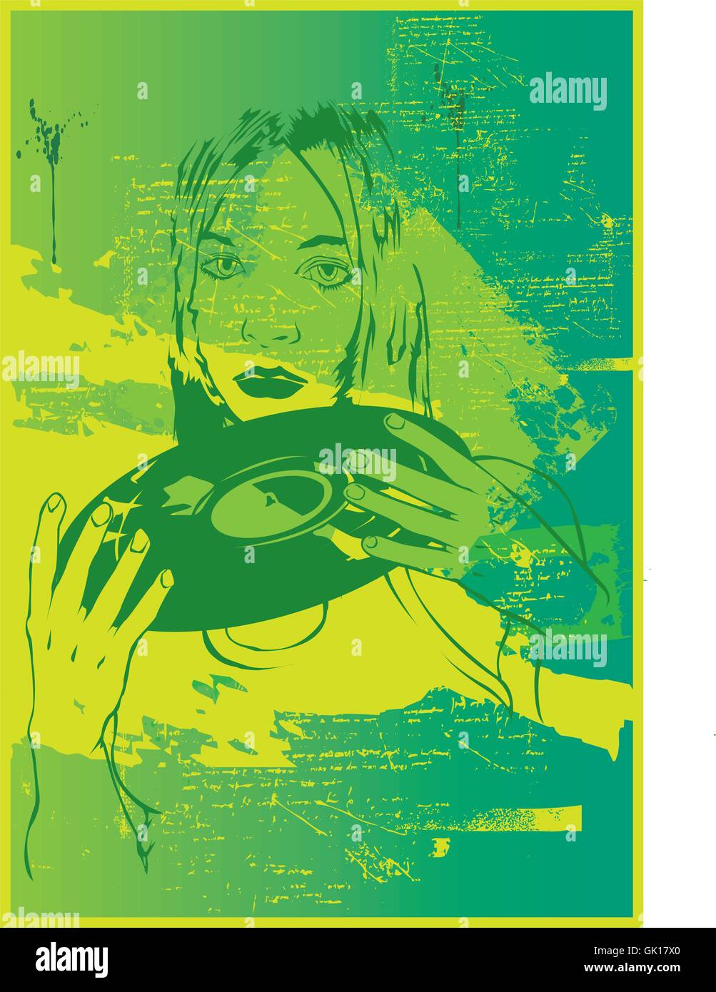 Girl dance club Stock Vector Images - Alamy