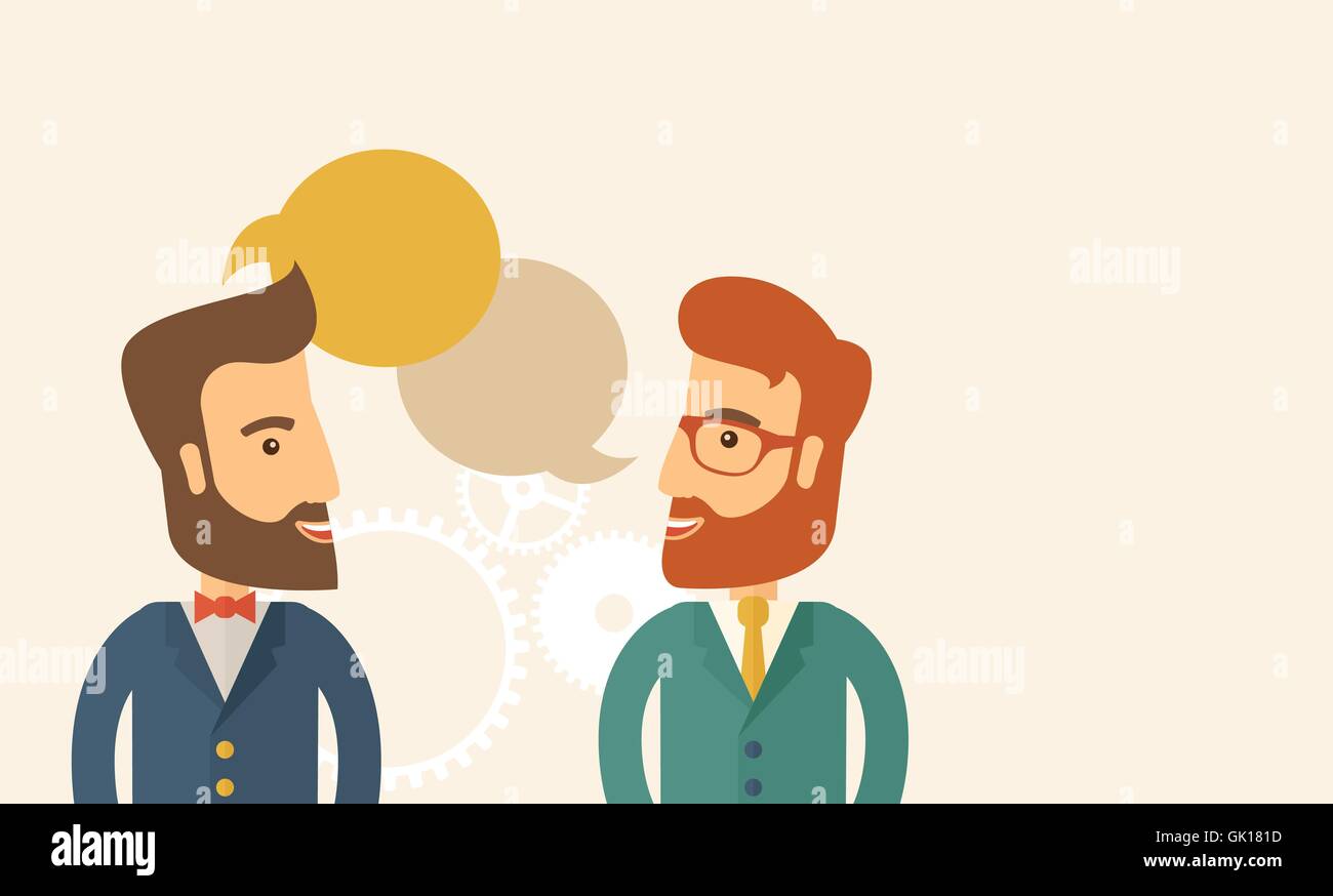 Two men talking Stock Vector Images - Alamy