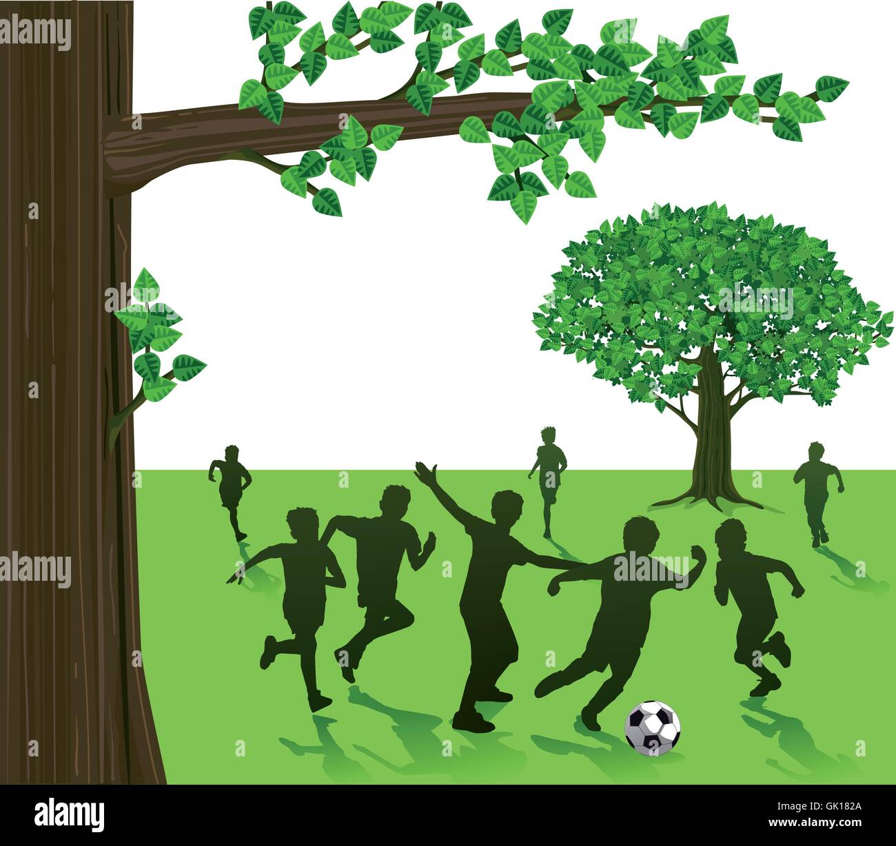 Children play in city Stock Vector Images - Alamy