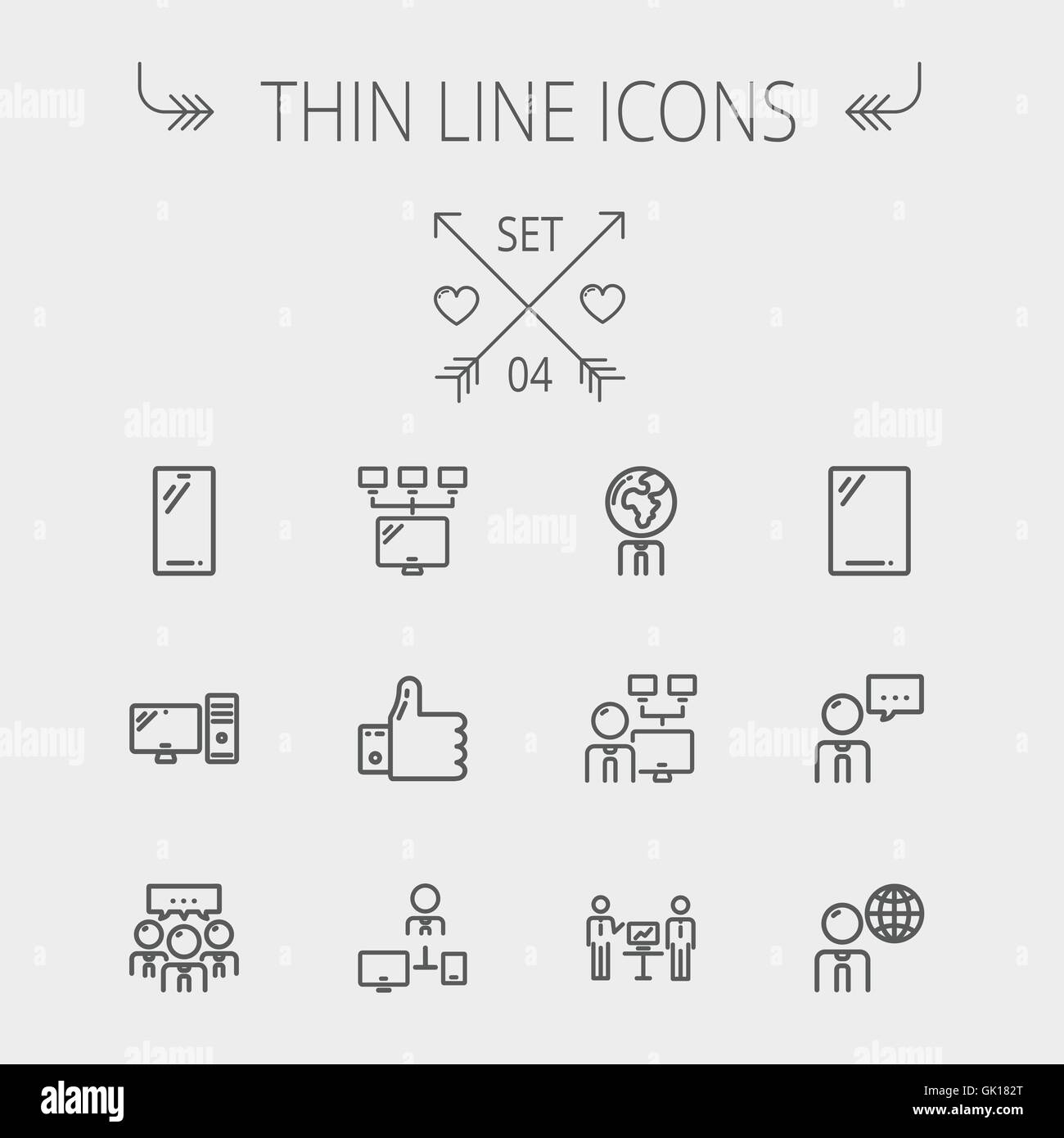 Hacker line icon concept Stock Vector Images - Alamy