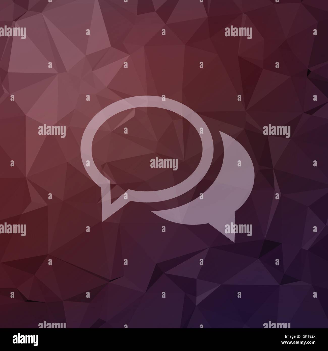 Two overlapping bubbles in flat style icon Stock Vector Image & Art - Alamy
