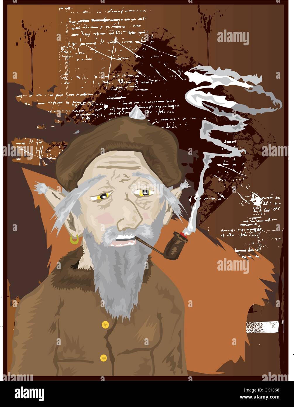 Grey haired man Stock Vector Images - Alamy