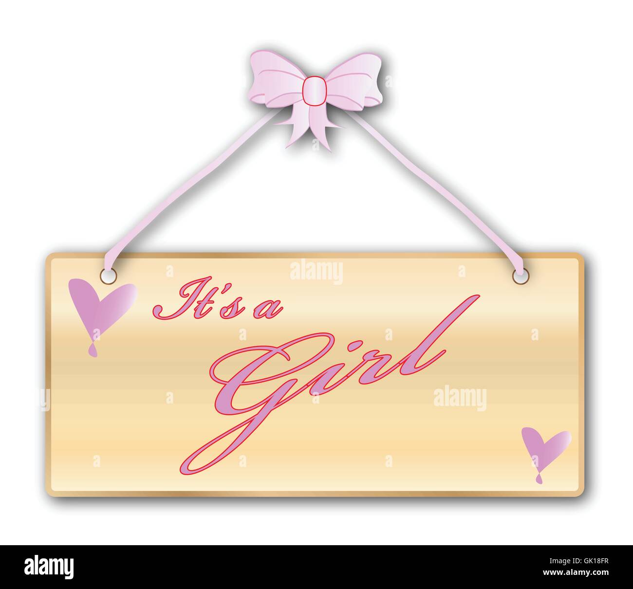 Pink bow girl Cut Out Stock Images & Pictures - Alamy