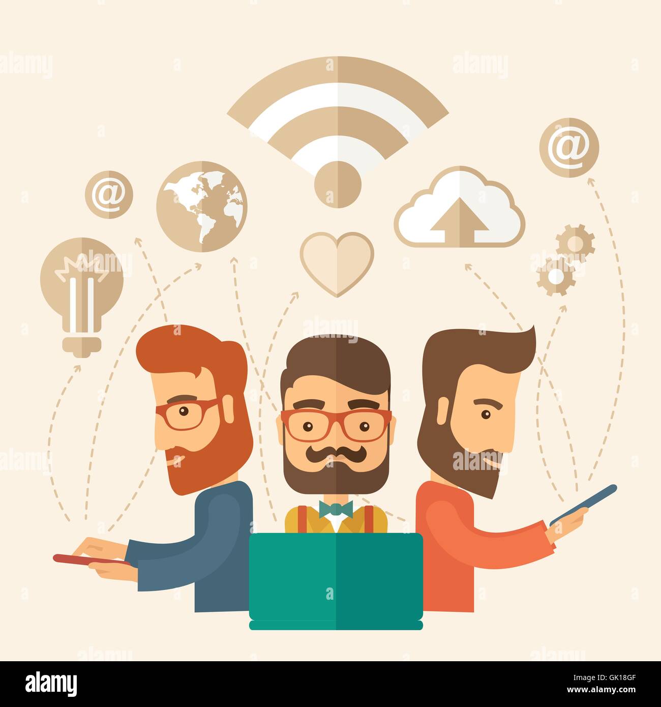 Teamwork message Stock Vector Images - Alamy