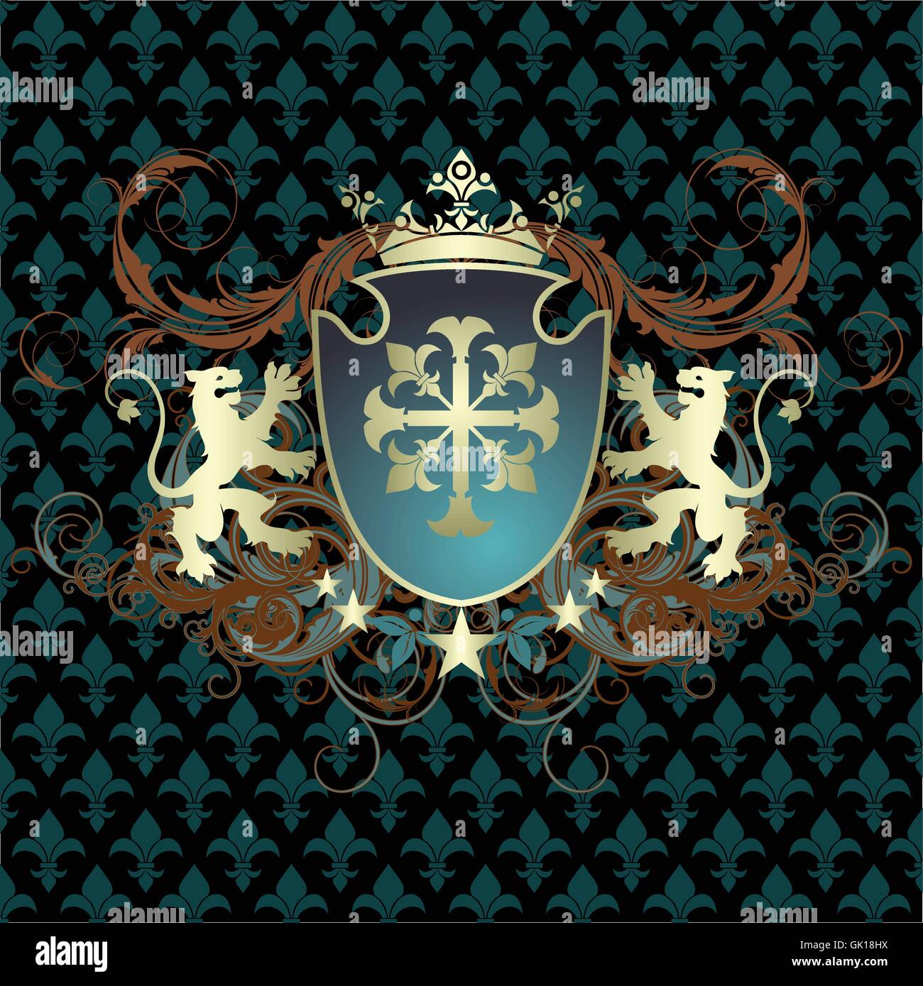 ornamental shield background Stock Vector Image & Art - Alamy