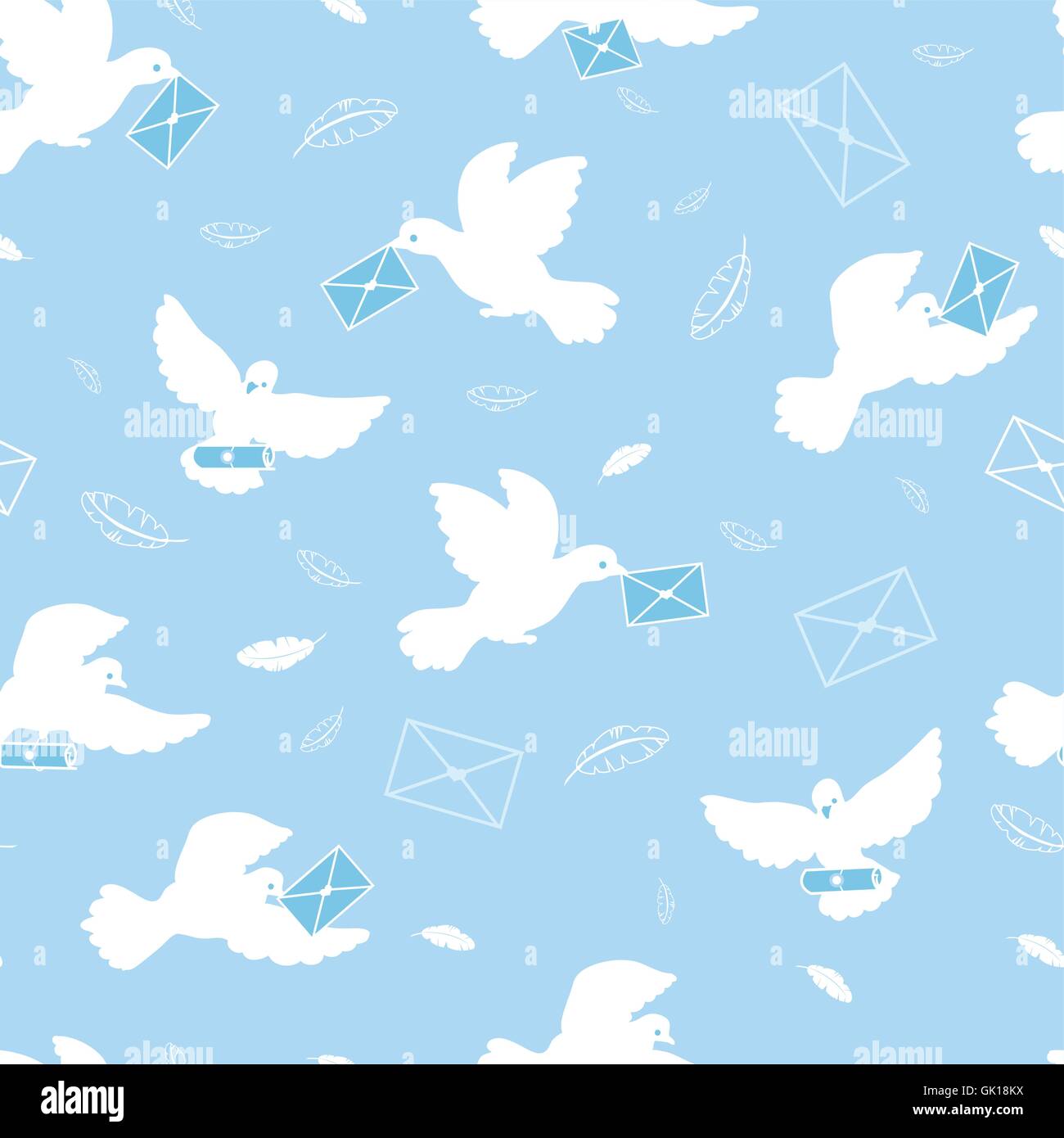 Love letter seamless pattern Stock Vector Images - Alamy