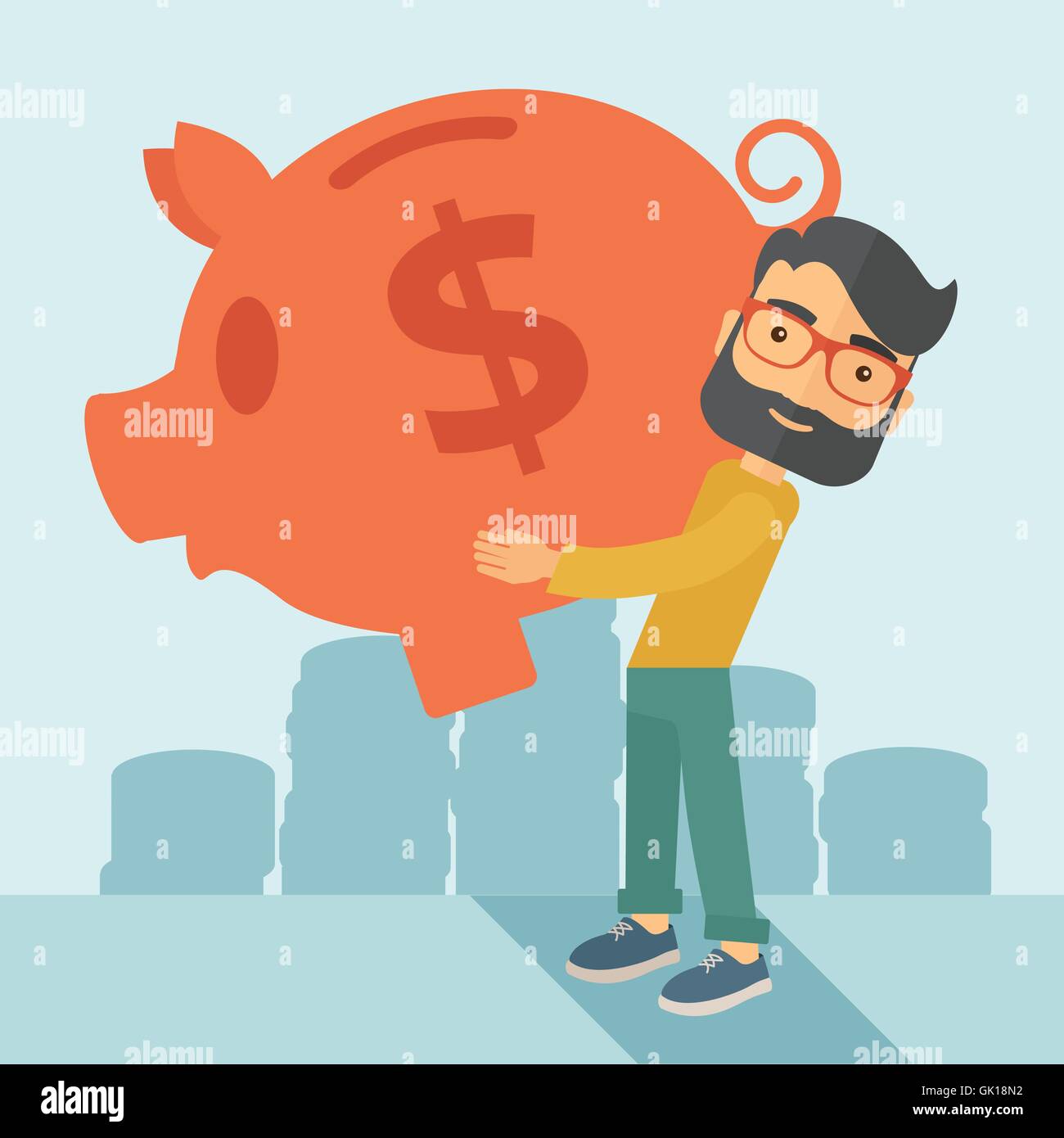 Piggy bank coins sign Stock Vector Images - Alamy