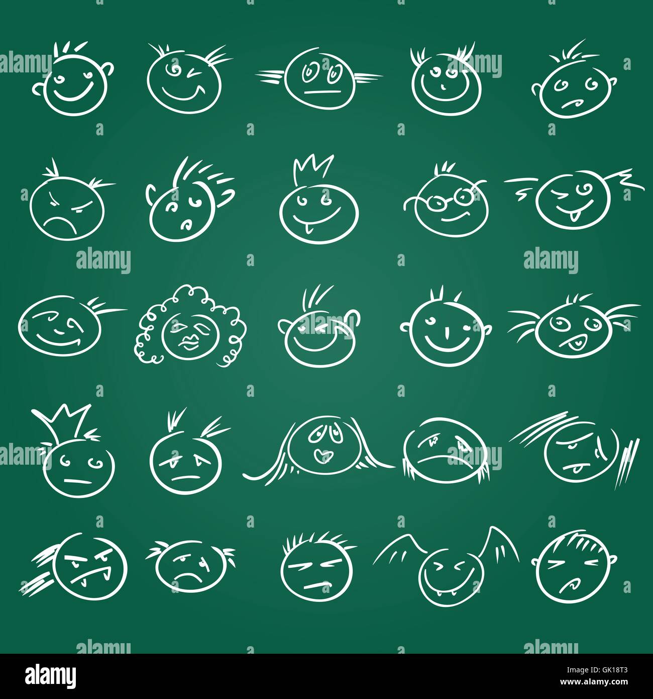 Chalk face Stock Vector Images - Alamy