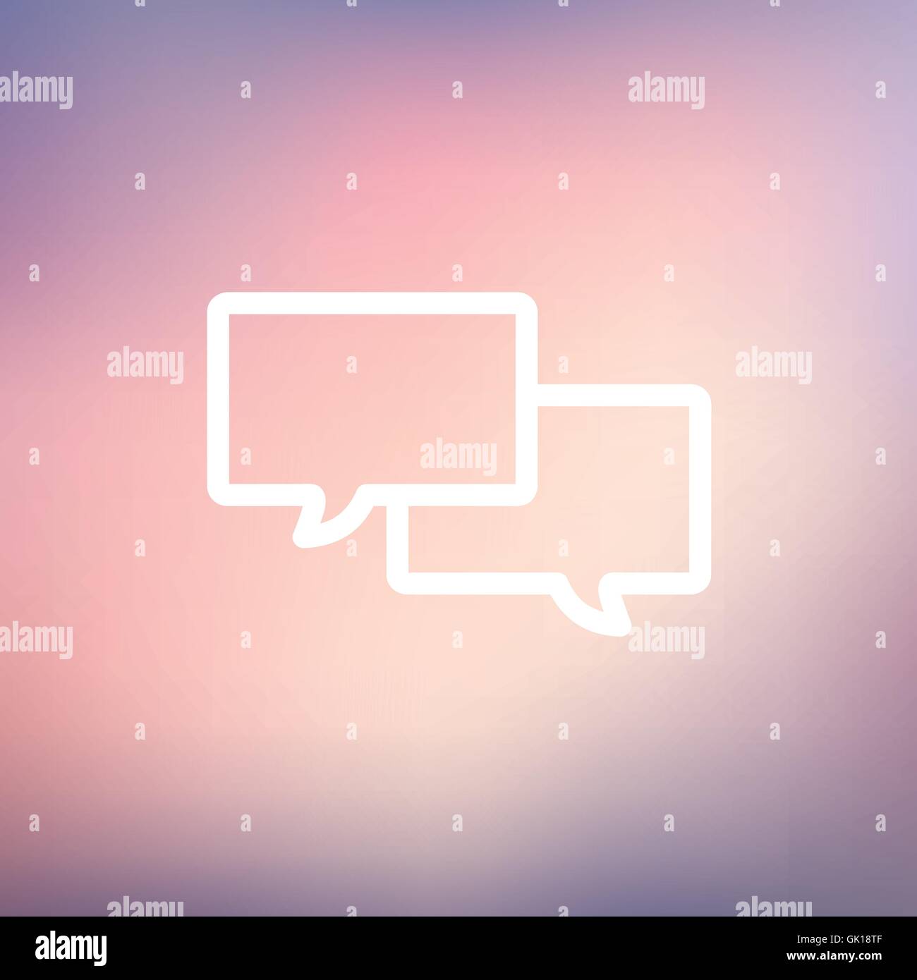 Two Speech bubbles thin line icon Stock Vector Image & Art - Alamy