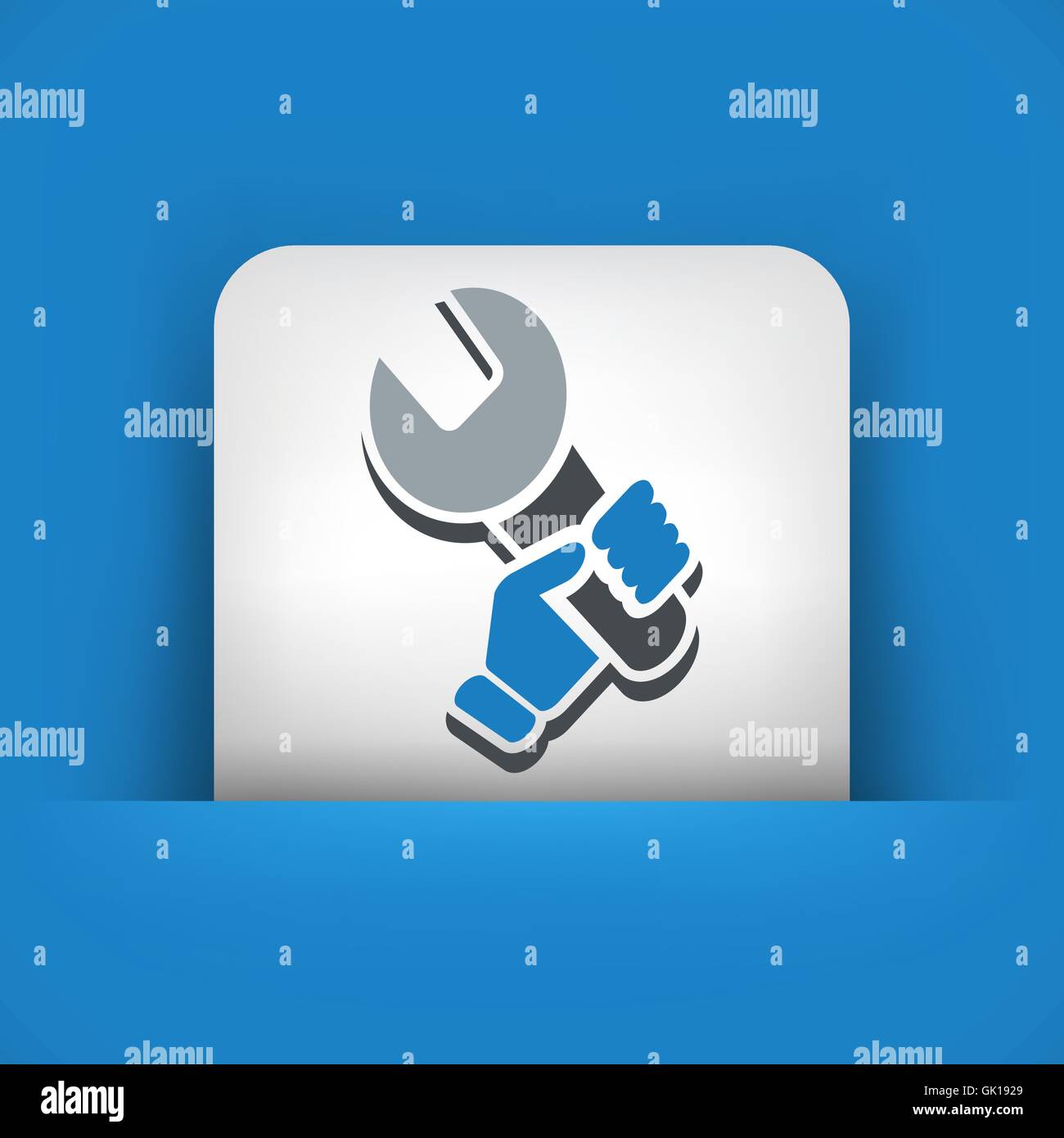 Worker holding picture Stock Vector Images - Alamy