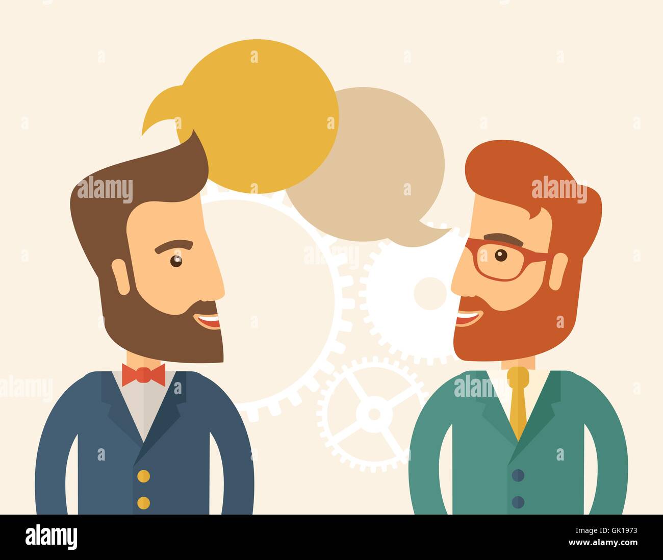 Business meeting two young Stock Vector Images - Alamy
