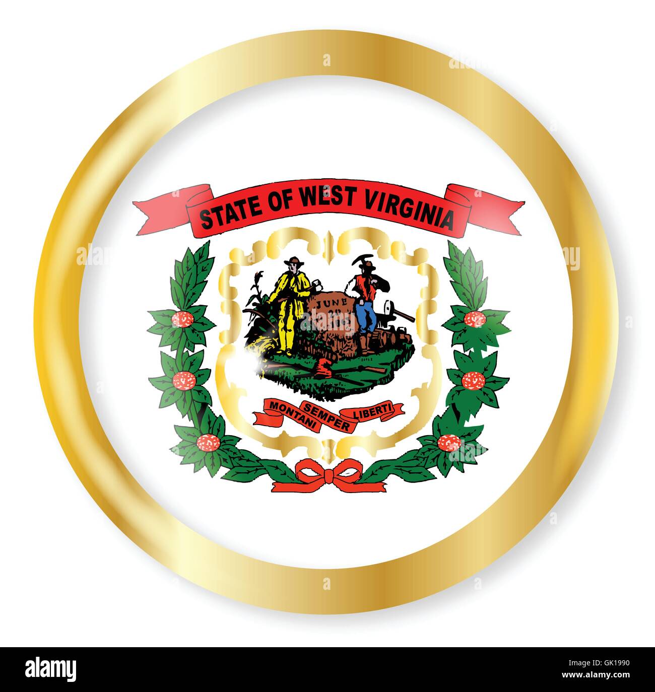 Flag usa emblem virginia Stock Vector Images - Alamy