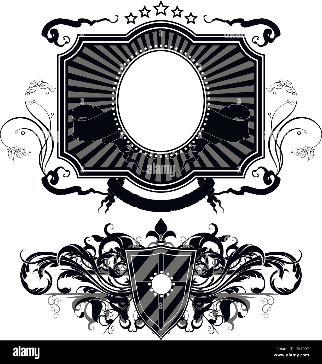 set of ornamental shields Stock Vector Image & Art - Alamy