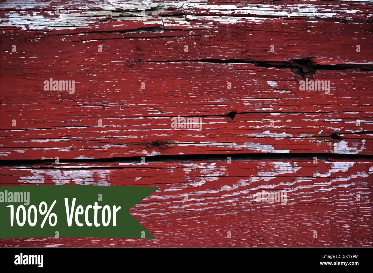 Wooden texture background. Vector illustration of red painted wood ...