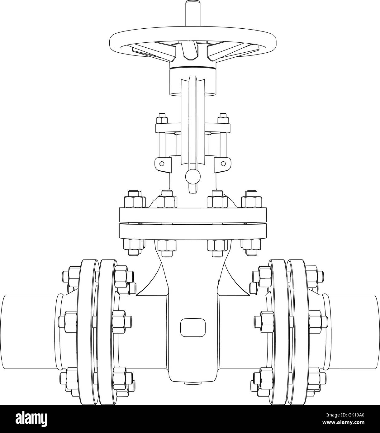 Industrial valve. Vector rendering of 3d Stock Vector Image & Art - Alamy