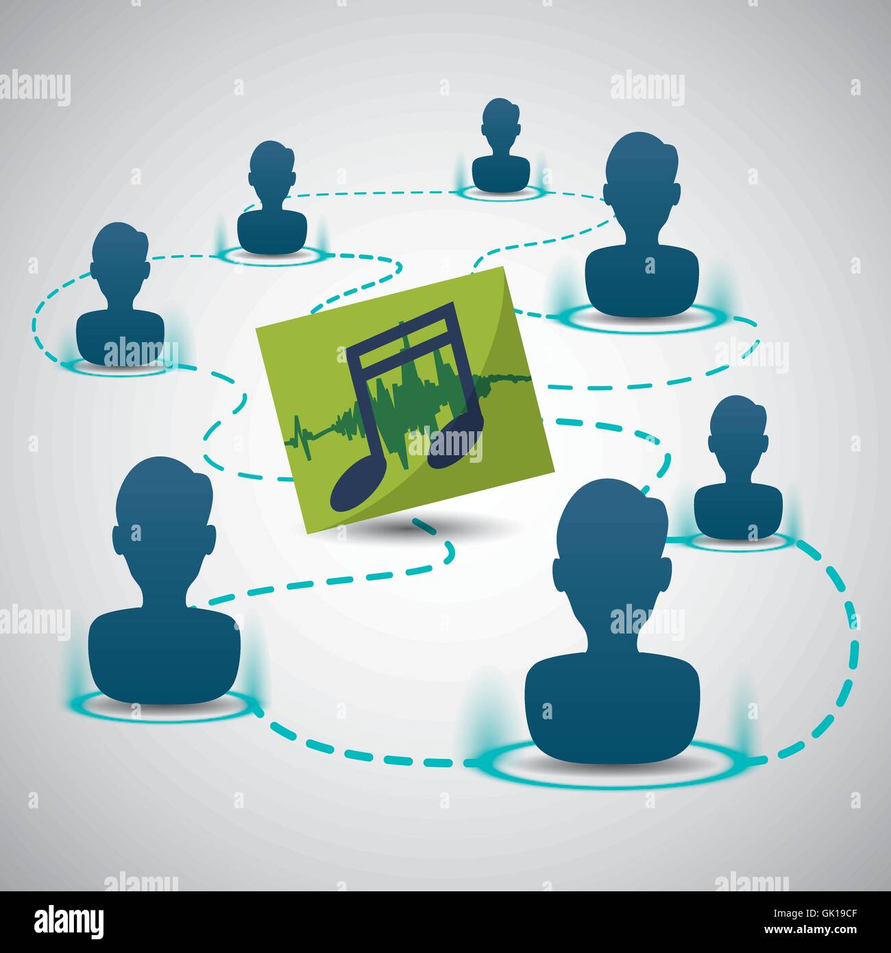 Social network design. Social media icon. Isolated illustration Stock ...