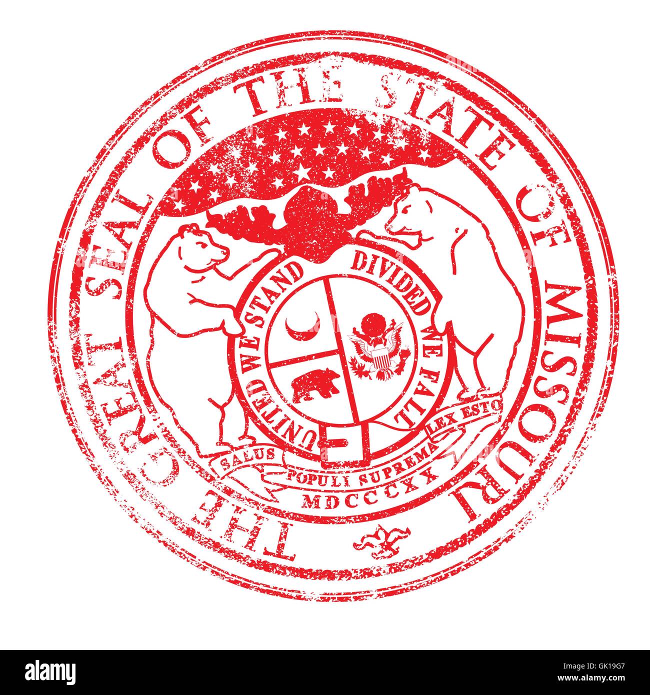 Missouri Seal Stamp Stock Vector Image & Art - Alamy