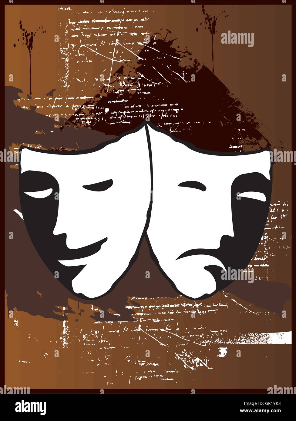 Frowning face smiling mask Stock Vector Images - Alamy