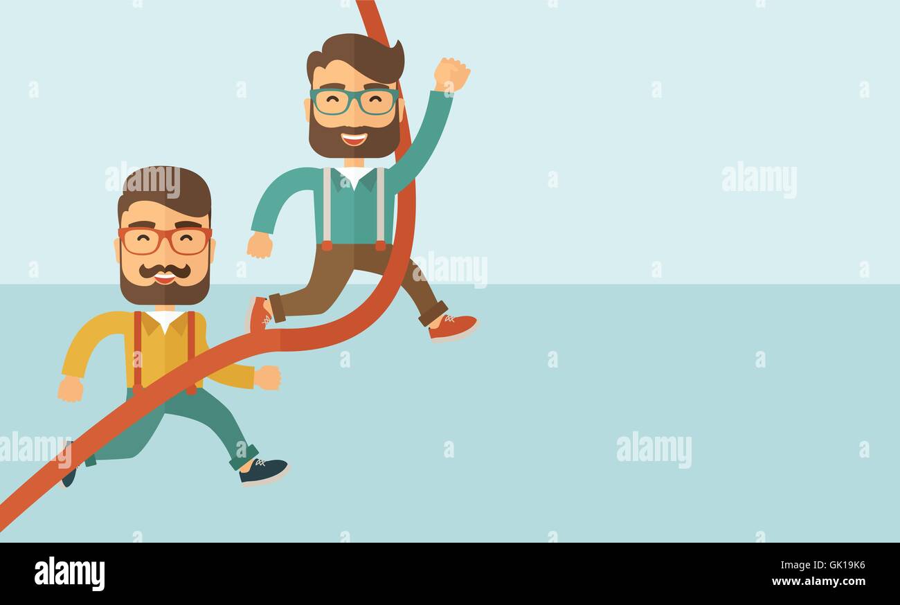 Two men running Stock Vector Image & Art - Alamy