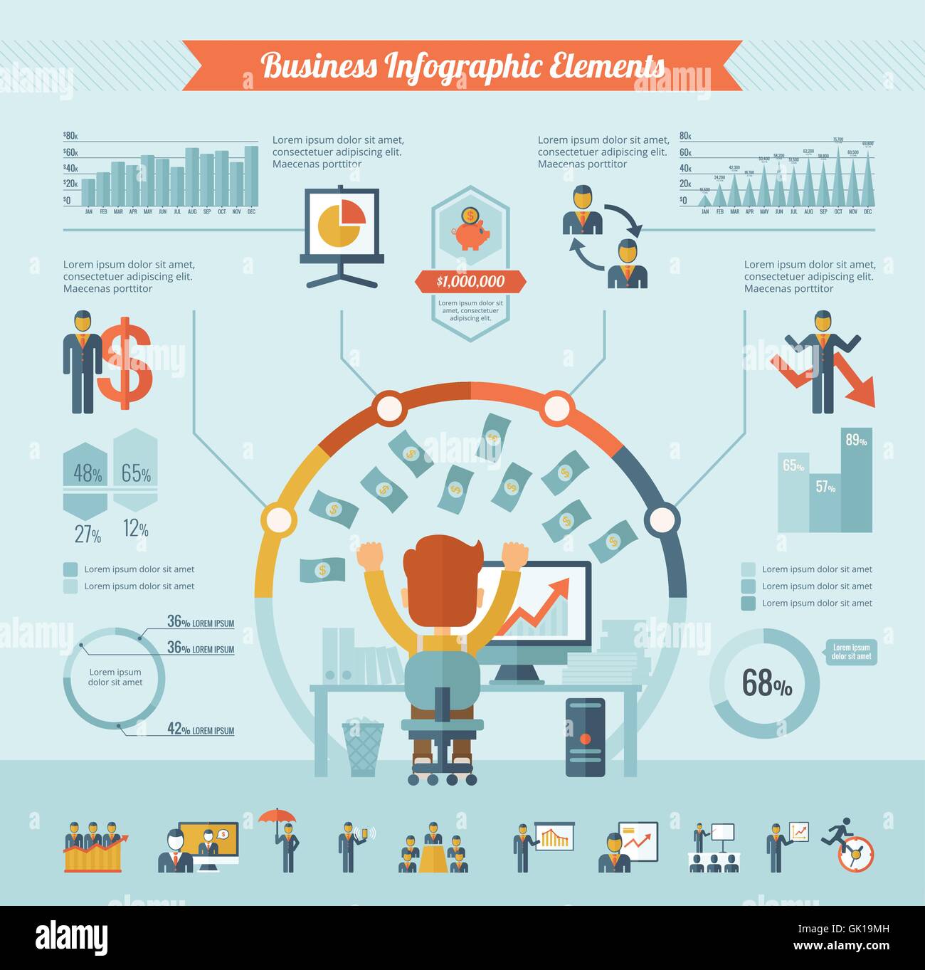Business Infographic Elements Stock Vector Image & Art - Alamy