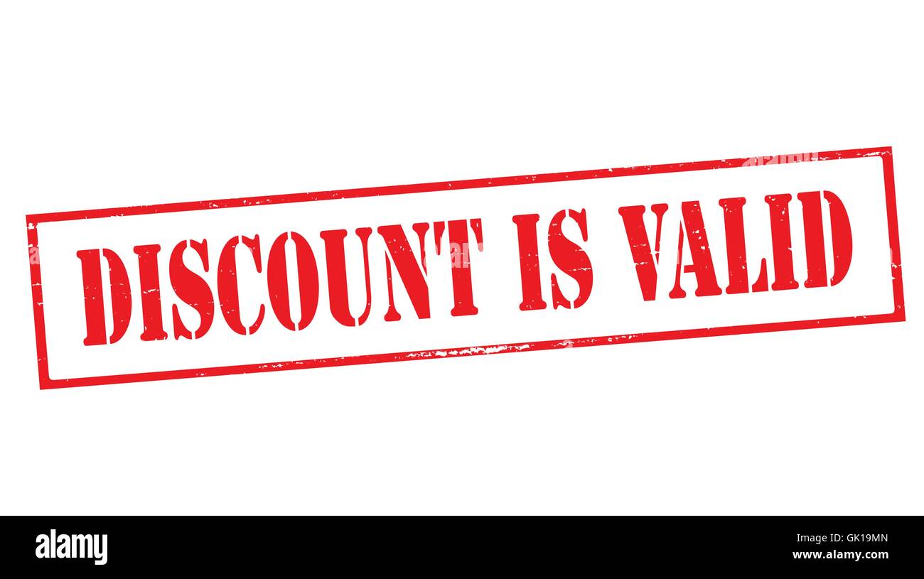 Discount is valid Stock Vector Image & Art - Alamy