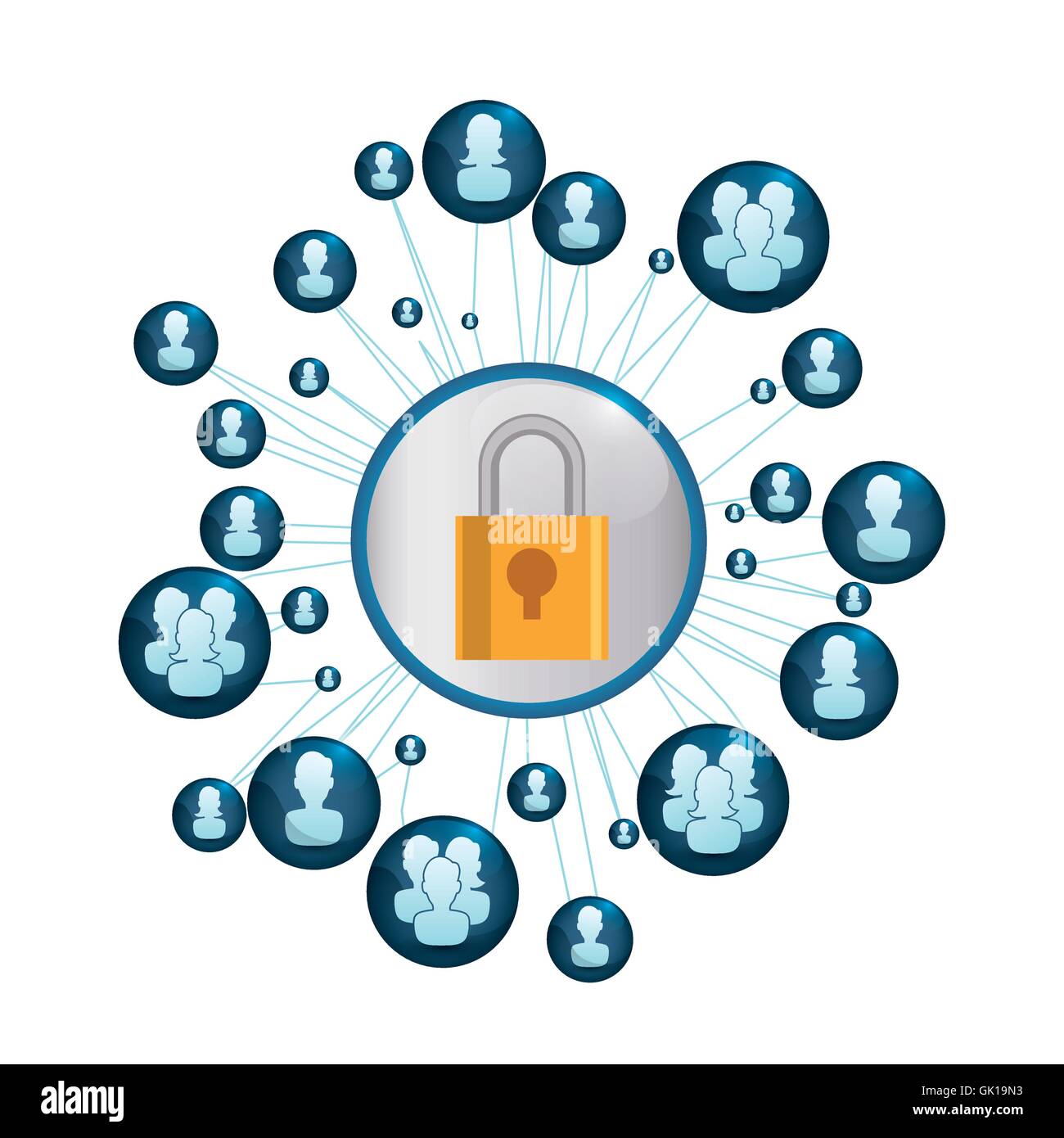 Social network design. Social media icon. Isolated illustration Stock ...