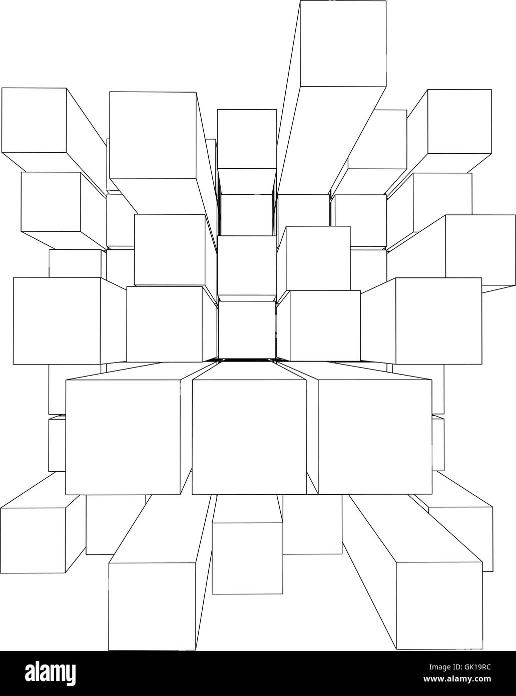 Vector illustration of 3d cubes Stock Vector Image & Art - Alamy