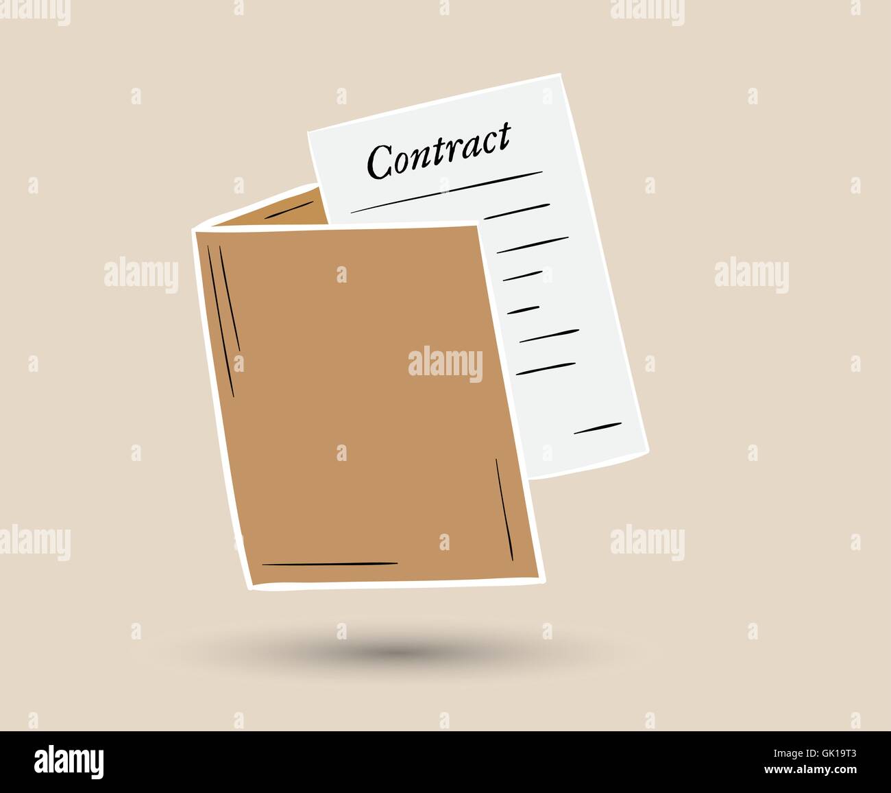 Signing contract cartoon Stock Vector Images - Alamy