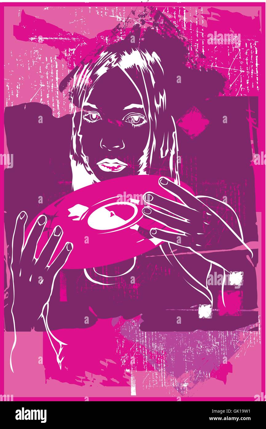 Girl dance club Stock Vector Images - Alamy