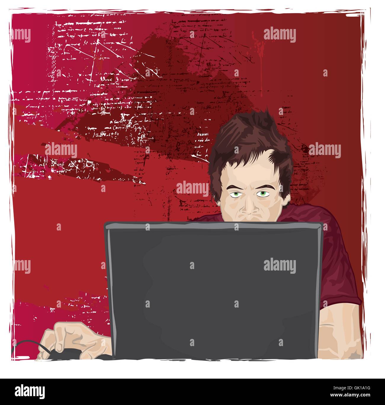 Cheerful good looking man Stock Vector Images - Alamy