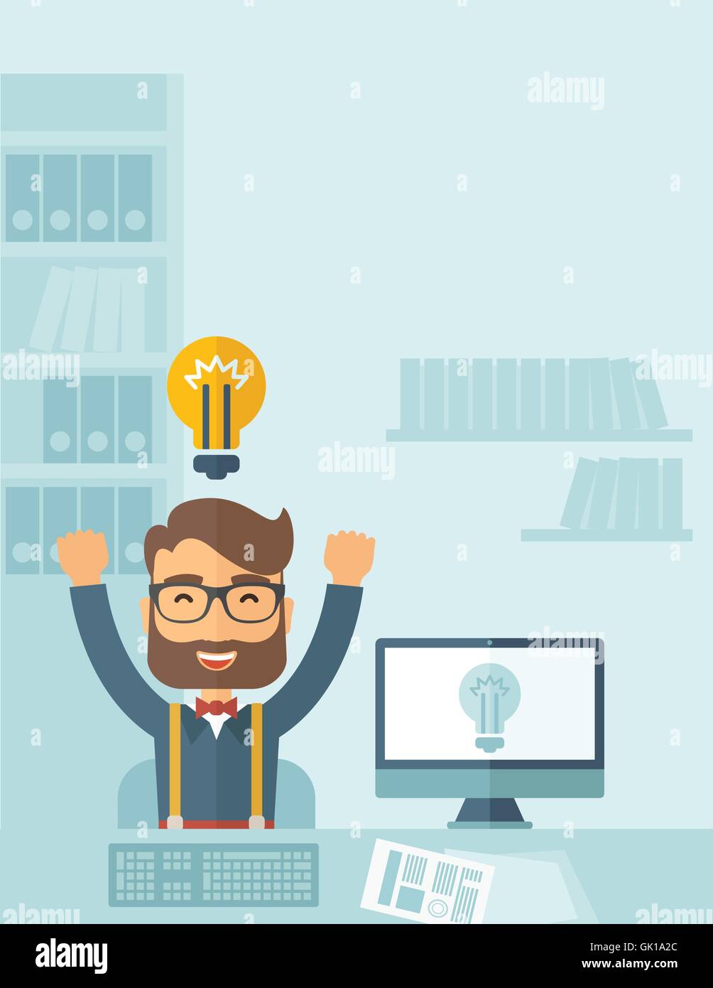 Man Typing Cartoon Stock Vector Images Alamy