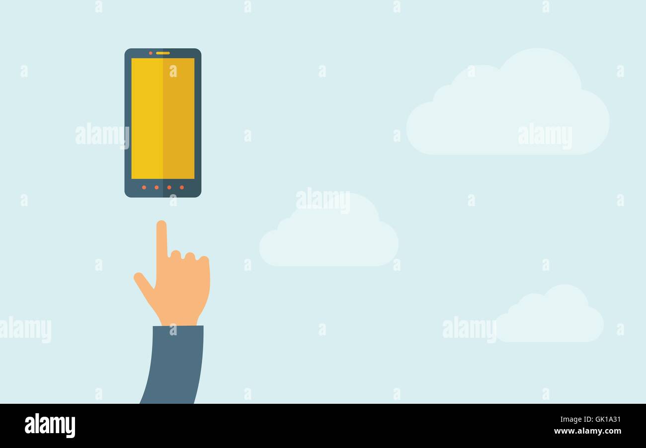 Finger touch phone screen Stock Vector Images - Alamy